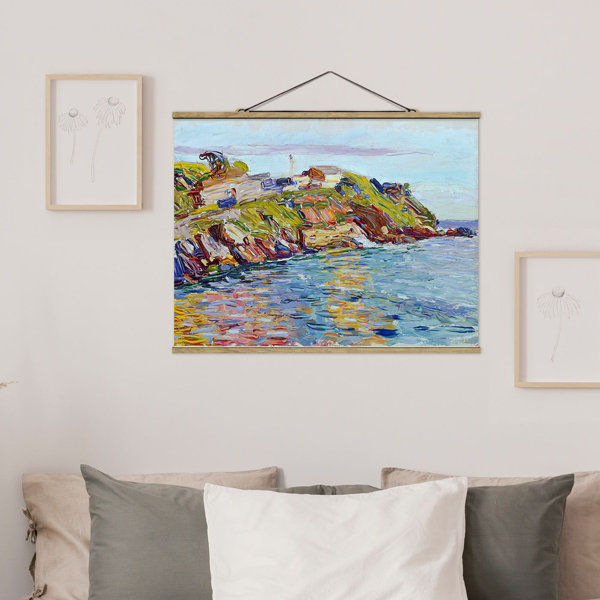 Haus am Meer Stoffbild Mit Posterleisten - Wassily Kandinsky - Bucht Rapallo - Querformat 3:4 ...